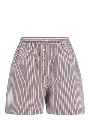 Brunello Cucinelli Striped Silk Shorts - Multicolour