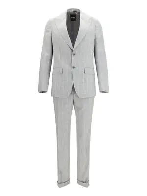 Hugo Boss Cotton And Virgin Wool Suit - Grey