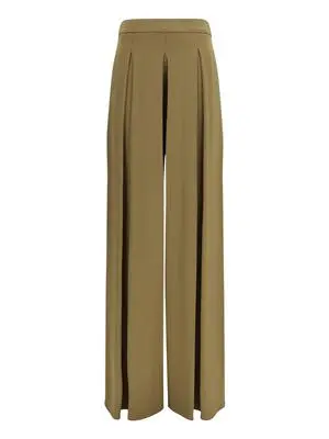 MAX MARA Viscose Technical Jersey Wide-Leg Pants
