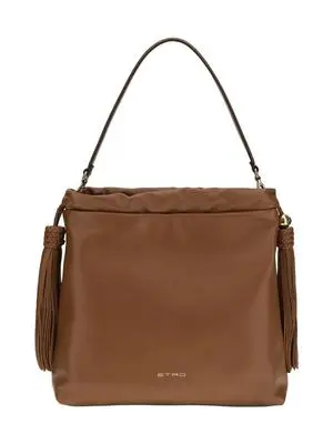 Etro Kalispera Leather Shoulder Bag - Brown