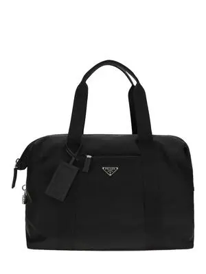 Prada Re-nylon And Saffiano Travel Bag - Black