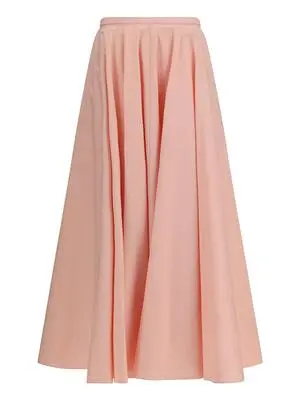 Givenchy Long Circular Cotton Poplin Skirt - Pink