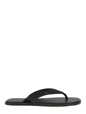 Bottega Veneta Rubber Thong Slippers - Black
