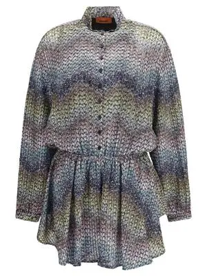 Missoni Caperdoni Long-sleeve Mini Dress - Multicolour