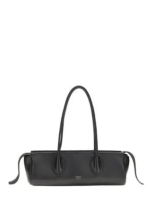 Khaite Logo Shoulder Bag - Black