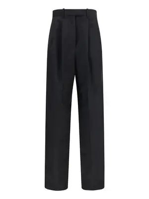 Givenchy Double-pleat Wool And Mohair Pants - Black