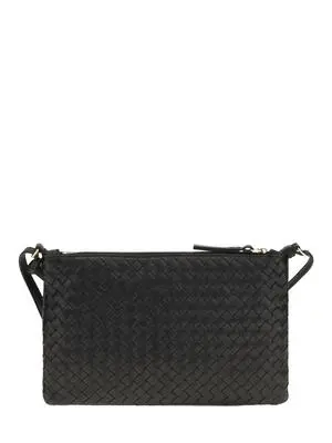 Bottega Veneta Intrecciato Shoulder Bag - Black
