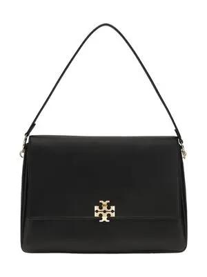 Tory Burch Charlie Large Leather Shoulder Bag - Black