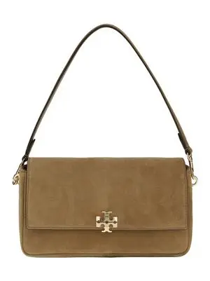 Tory Burch Tory Burch Charlie Mini Suede Shoulder Bag Beige