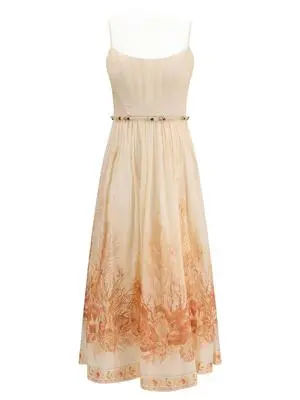 Zimmermann Corset Midi Dress - Pink