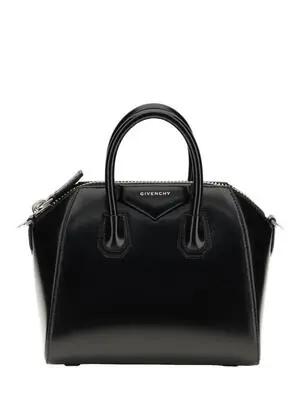 Givenchy Antigona Mini Handbag In Box Leather - Black