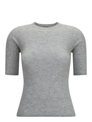 Brunello Cucinelli Ribbed Fine Knit Sweater - Grey
