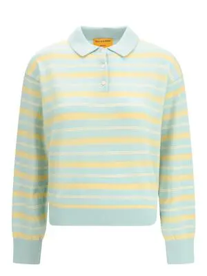 Guest In Residence Collegiate Stripe Polo - Multicolour