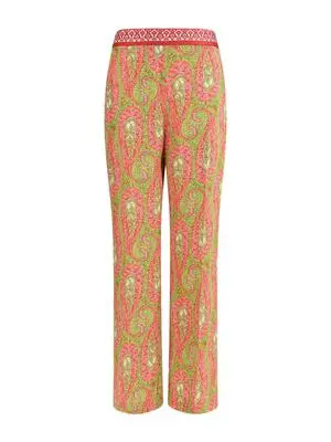 Etro ETRO Bootcut Pants With Paisley Foliage Print Multicolour