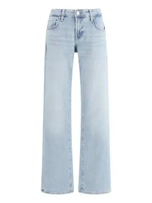 7FOR 7 For All Mankind Low Straight Jeans - Light Blue