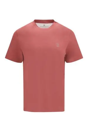 Brunello Cucinelli Logoed T-hirt - Red