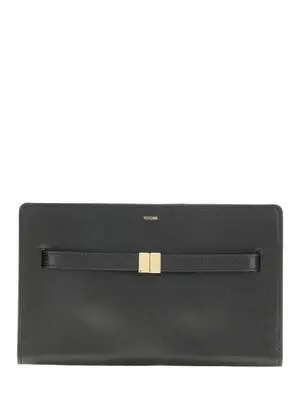 TOTEME Toteme Belted Leather Crossbody Bag Black