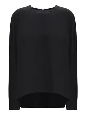 TOTEME Boxy Satin Top - Black