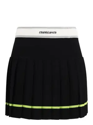 Casablanca Pleated Mini Skirt - Black