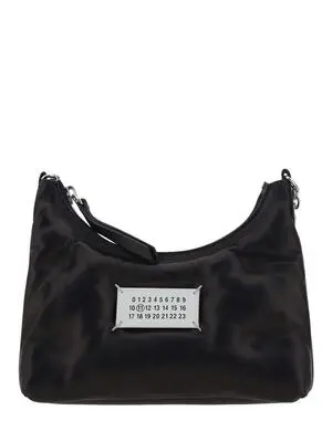 MARGIELA Glam Slam Leather Hobo Shoulder Bag - Black