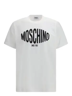 Moschino Logo Printed T-shirt Ale - White