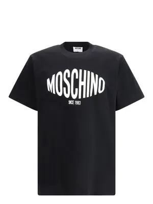 Moschino Logo Printed T-hirt - Black