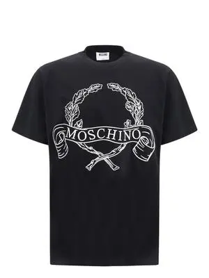Moschino Axi Laurel Crown Ebroidery T-shirt Ale - Black