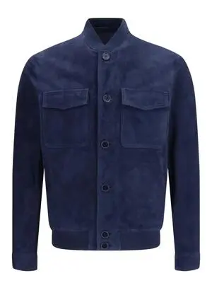 SALVATORE SANTORO Suede Leather Jacket - Blue