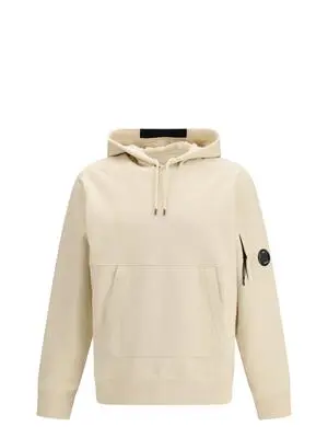 C.P. COMPANY Diagonal Raised Fleece Hooded Sweatshirt - Beige