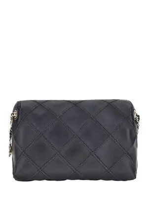 Tory Burch Fleming Quilted Leather Shoulder Bag - Black