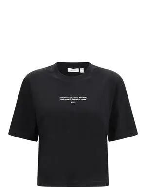 Off-White Made On Earth, Designed On A Plane" Cotton T-shirt - Black