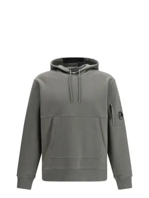 C.P. COMPANY Diagonal Raised Fleece Hooded Sweatshirt - Green
