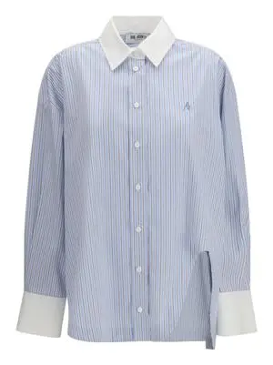 ATTICO The Attico Striped Shirt With Cut-Out Detail