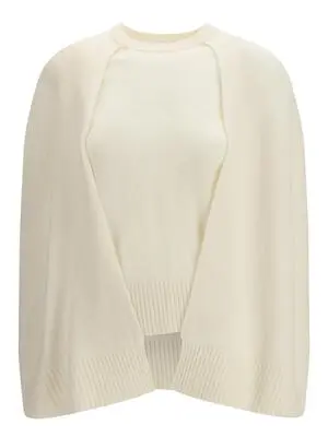 TOTEME Cashmere Poncho Sweater - Cream