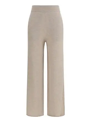 Max Mara Max Mara Pure Cashmere Wide-Leg Pants Beige