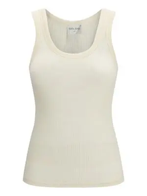 FORTE_FORTE Ribbed Wool Tank - Cream