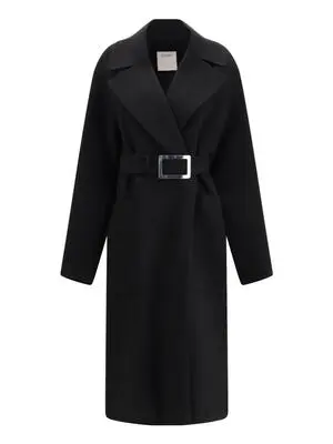 Max Mara Wool Dressing Coat - Black