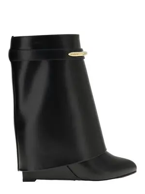 Givenchy GIVENCHY Leather Shark Ankle Boots Black