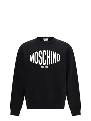 Moschino Printed Organic Cotton Sweatshirt - Black