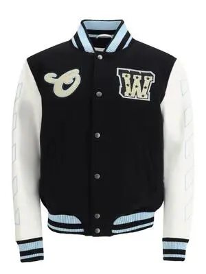 Off-White Varsity Star Logo Jacket - Black