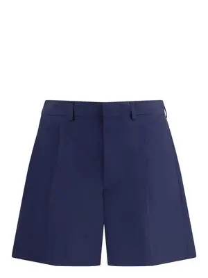 Prada Cotton Shorts With Buttoned Welt Pockets - Blue
