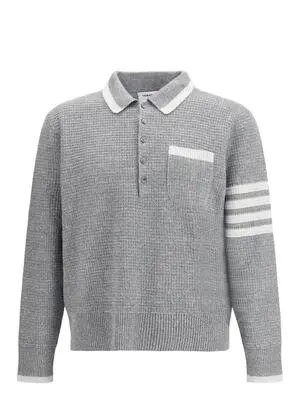 Thom Browne Knitted Polo Shirt - Grey