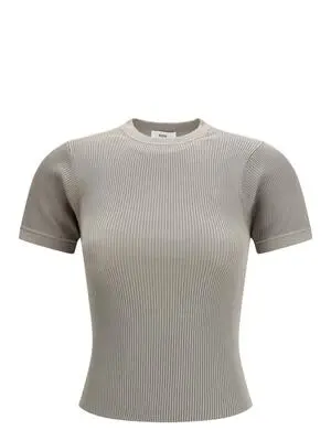 RIER Riker Short-sleeve Ribbed T-shirt - Beige