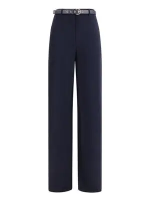 Max Mara Max Mara Studio Wide Leg Belted Pants Blue
