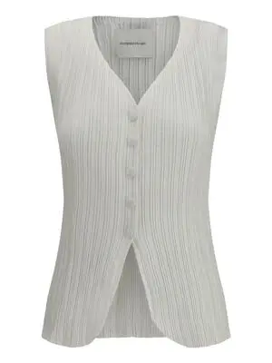 GONGDID DESIGN Wavy Vest - White