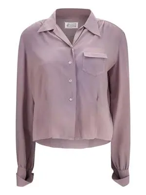 MARGIELA Maison Silk Crêpe De Chine Shirt - Lilac