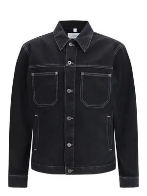 Off-White Arrow Zip Skate Denim Jacket - Black