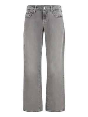 7FOR 7 For All Mankind Low-rise Straight Leg Jeans - Grey