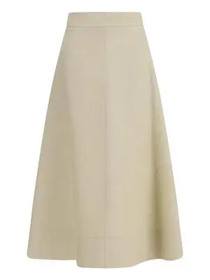P.a.r.o.s.h Wide Midi Skirt - Beige