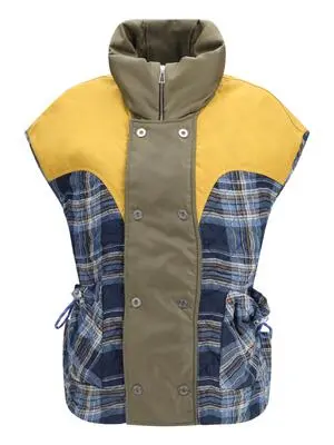 MARBELL Kate Quilted Padded Vest - Blue